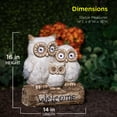 Alpine Corporation 16" Solar Owl Welcome Outdoor Statue - Walmart.com