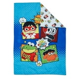 Ryan's World Toddler Bedding Set, 5-Piece, 100% Polyester, Comforter ...
