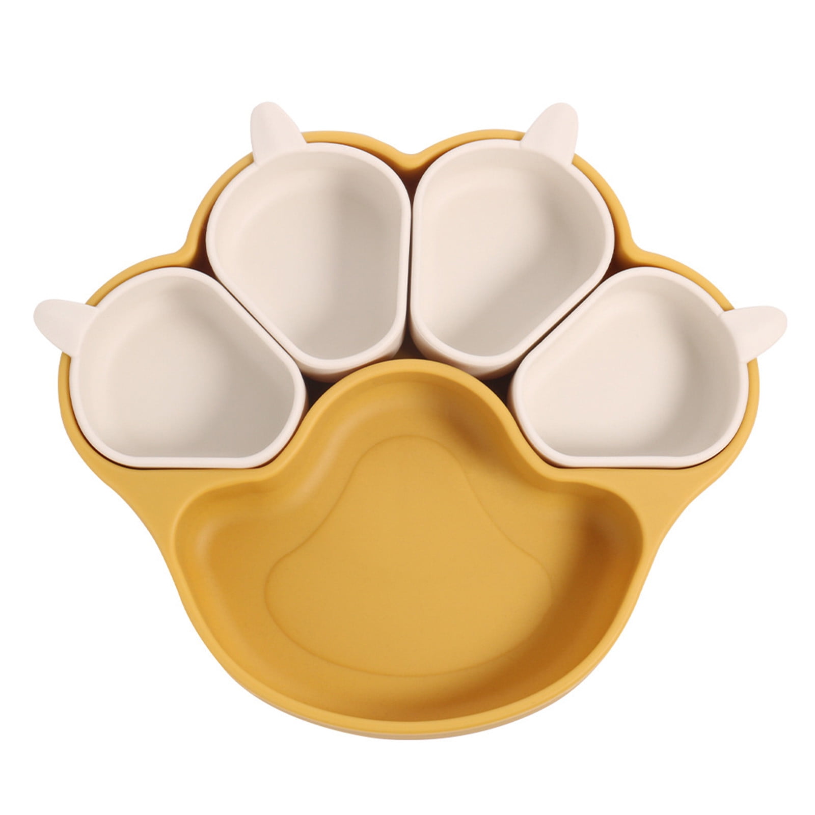 Wifklsiipg Multifunctional Silicone Bowl Childrens Bowl Pet Bowl Cat And Dog Bowl Set Silicone Plates For Children Plates With Suction Cat Silicone P