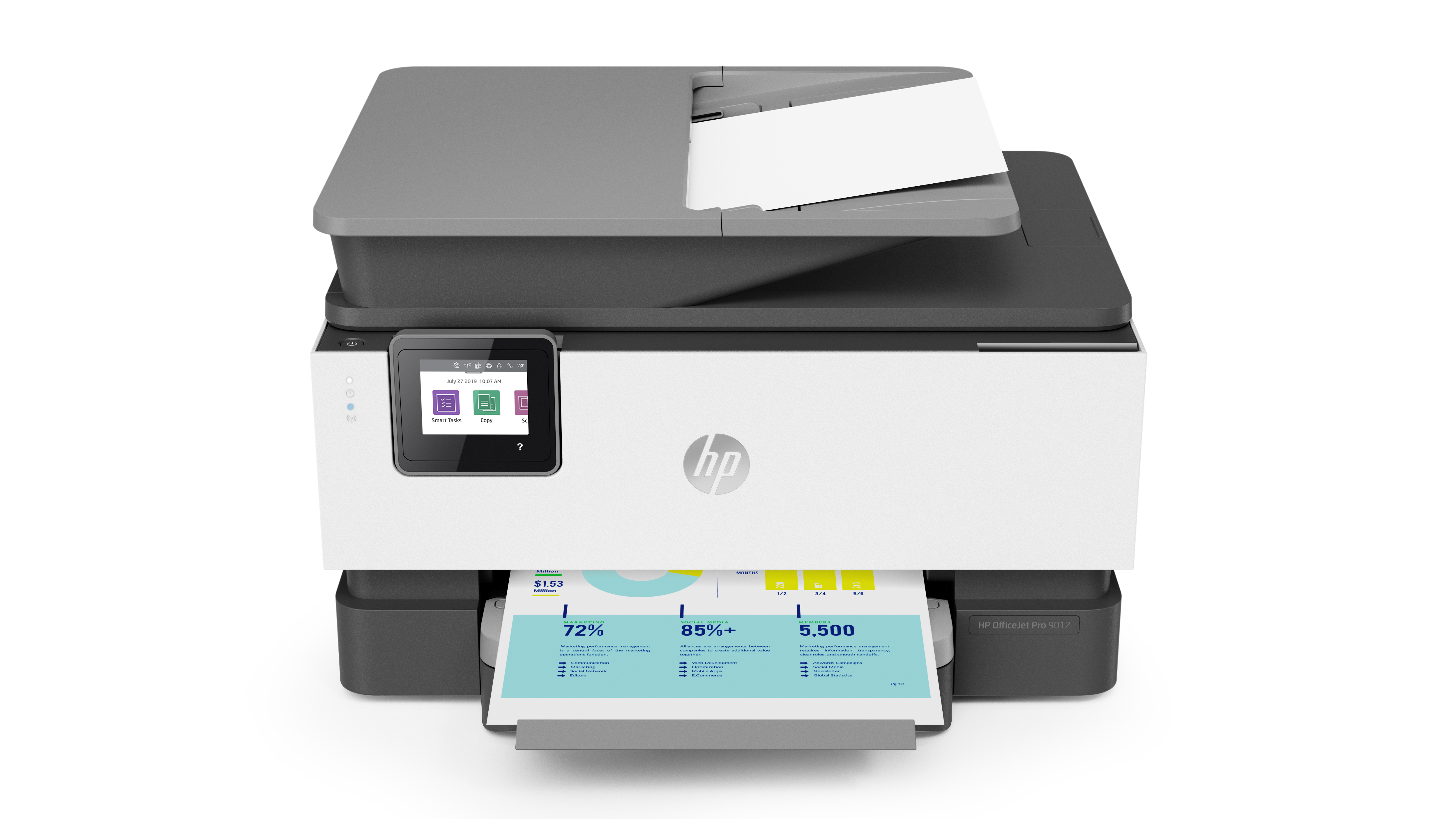 HP OfficeJet 9012 All-in-One Wireless Printer, with Smart Tasks for ...