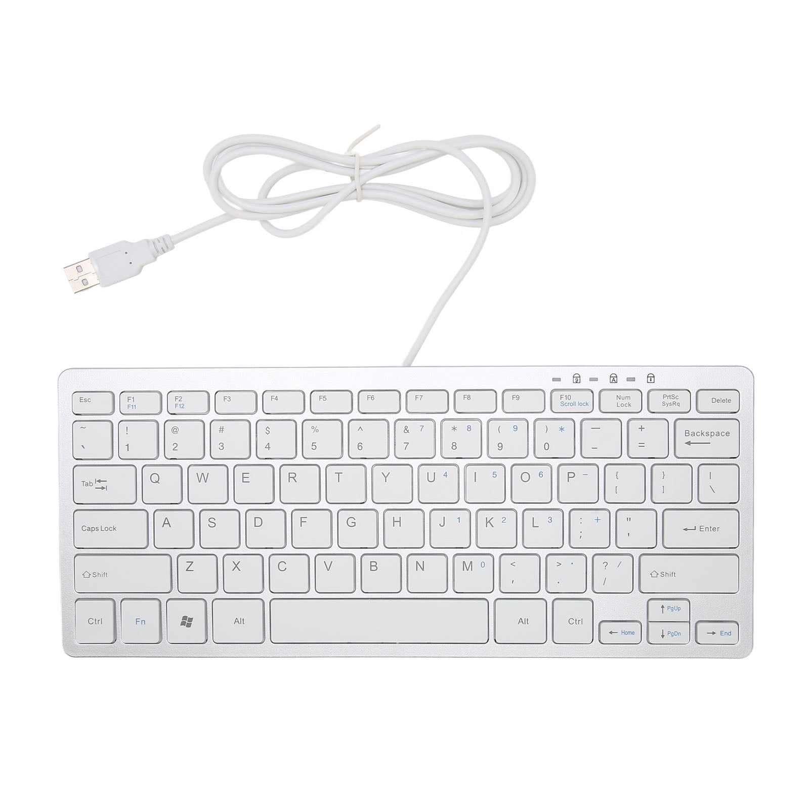USB Wired Keyboard, Ultra Thin USB Keyboard LED Indicator For Office ...