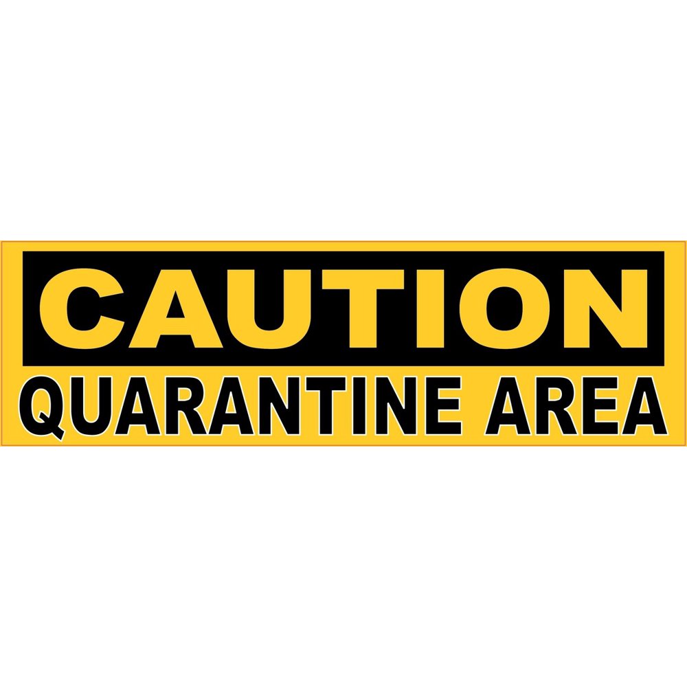 10in x 3in Caution Quarantine Area Sticker - Walmart.com - Walmart.com