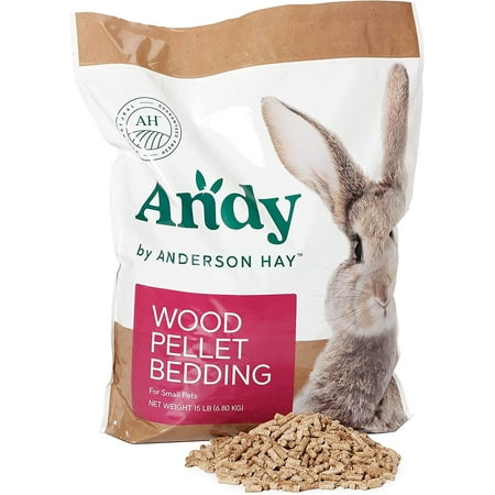 Andy Wood Pellet Bedding, All Natural Dust-Free Pine Litter Pellets for ...