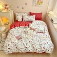 Sanrio Hello Kitty Bedding Set Cute Cotton Four Piece Double Queen Size ...