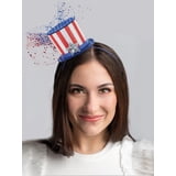 Way To Celebrate Patriotic Uncle Sam Hat Headband, Plastic Party ...