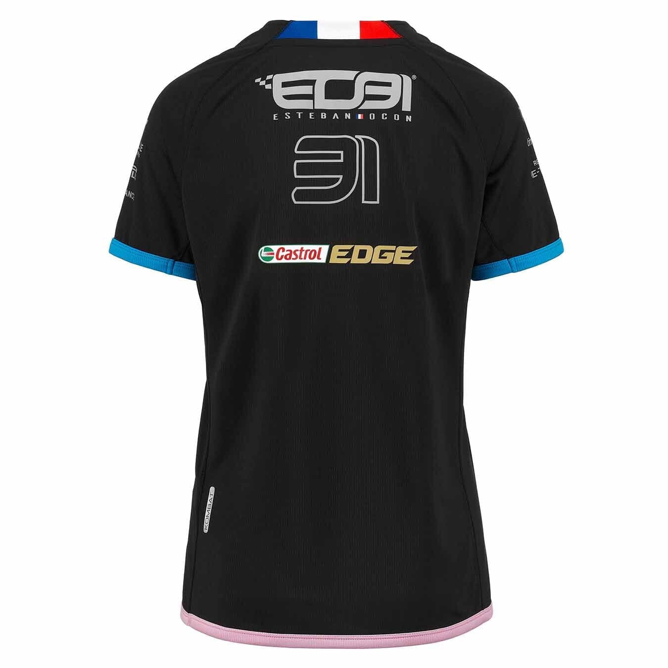 Alpine Racing F1 2023 Women's Esteban Ocon Team T-Shirt- Black ...