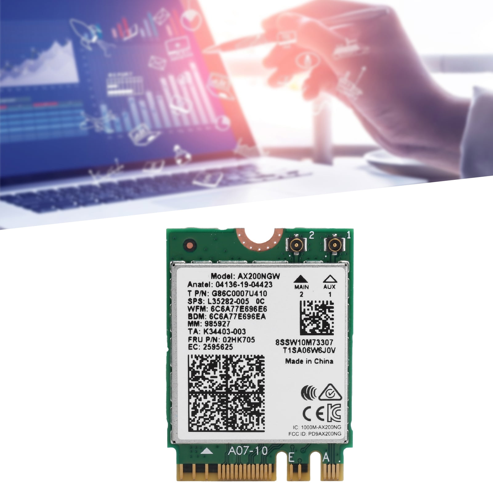 Tarjeta Bluetooth, Tarjeta Wifi M.2 con Antena Cable Wifi Tarjeta Wifi ...