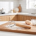 Seyotauo Danish Dough Whisk, 304 Stainless Steel Dough Whisk with Long ...