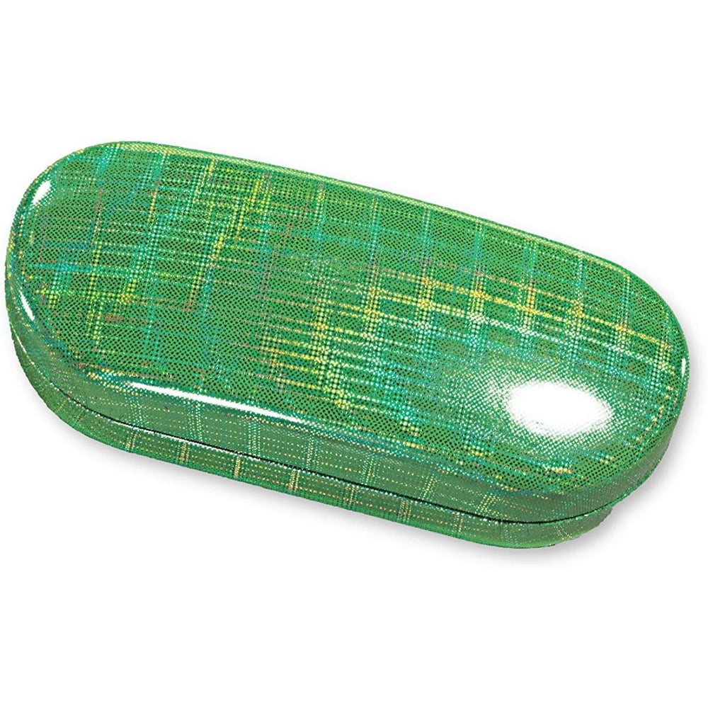 Large Hard Shell Eyeglass Case For Women & Men, Glossy Prismatic Finish ...
