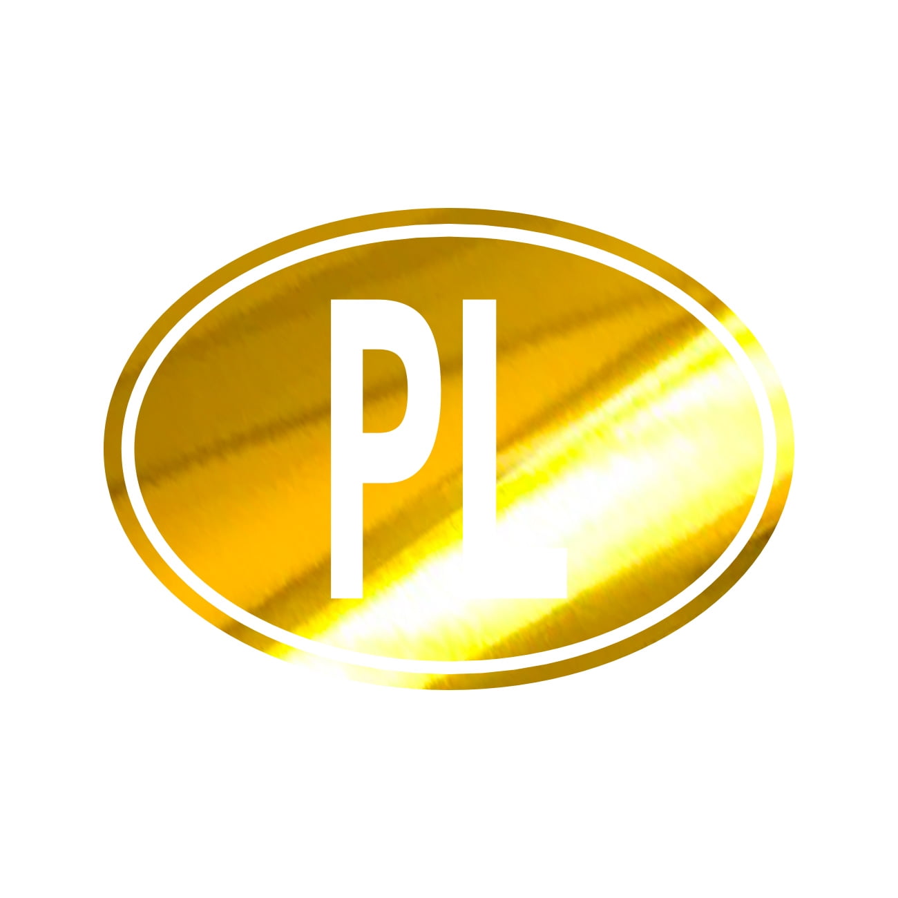 Poland Oval Sticker Decal Die Cut - Self Adhesive Vinyl - Weatherproof ...