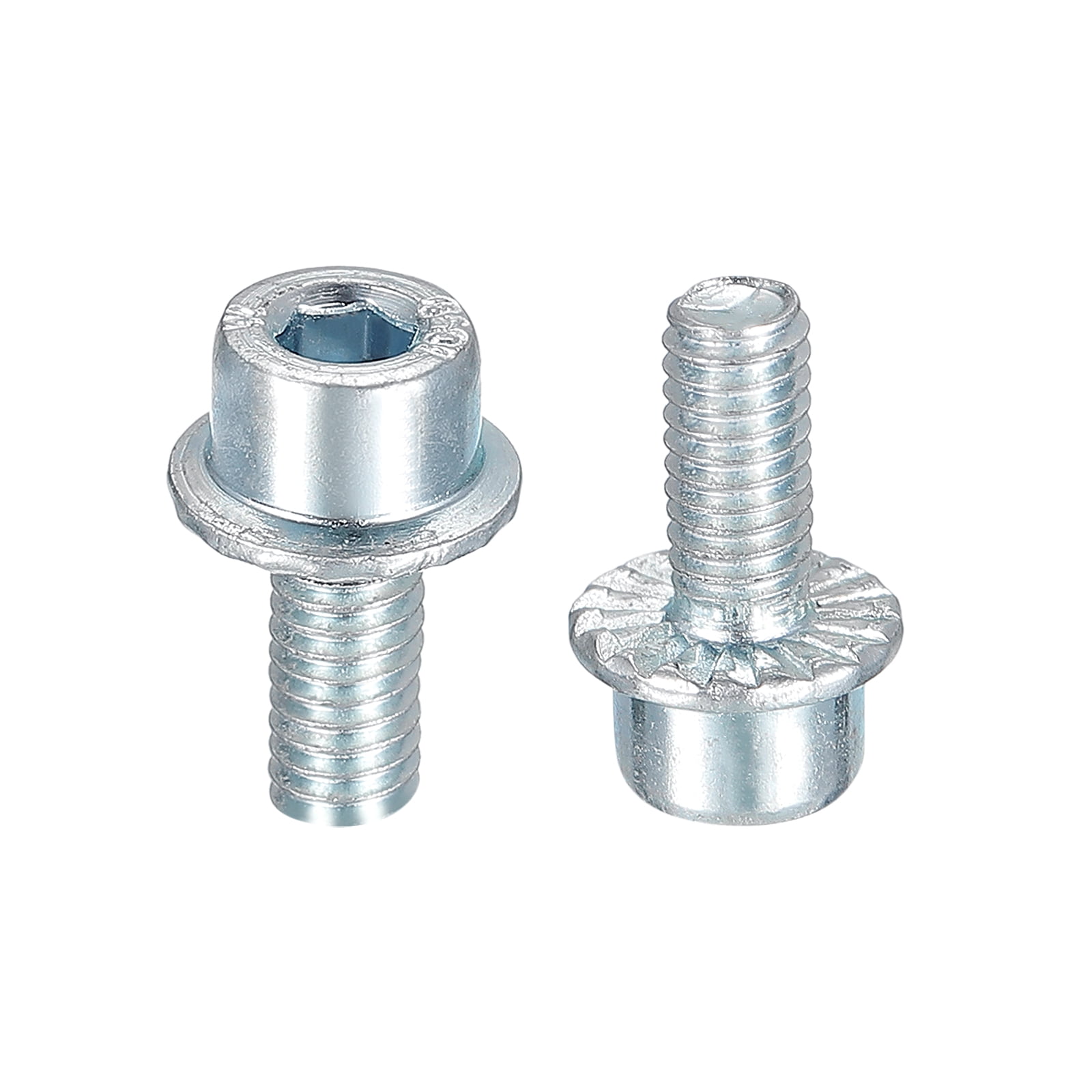 M4x8mm Flanged Socket Head Screws, 20 Pack 8.8 Grade Carbon Steel ...