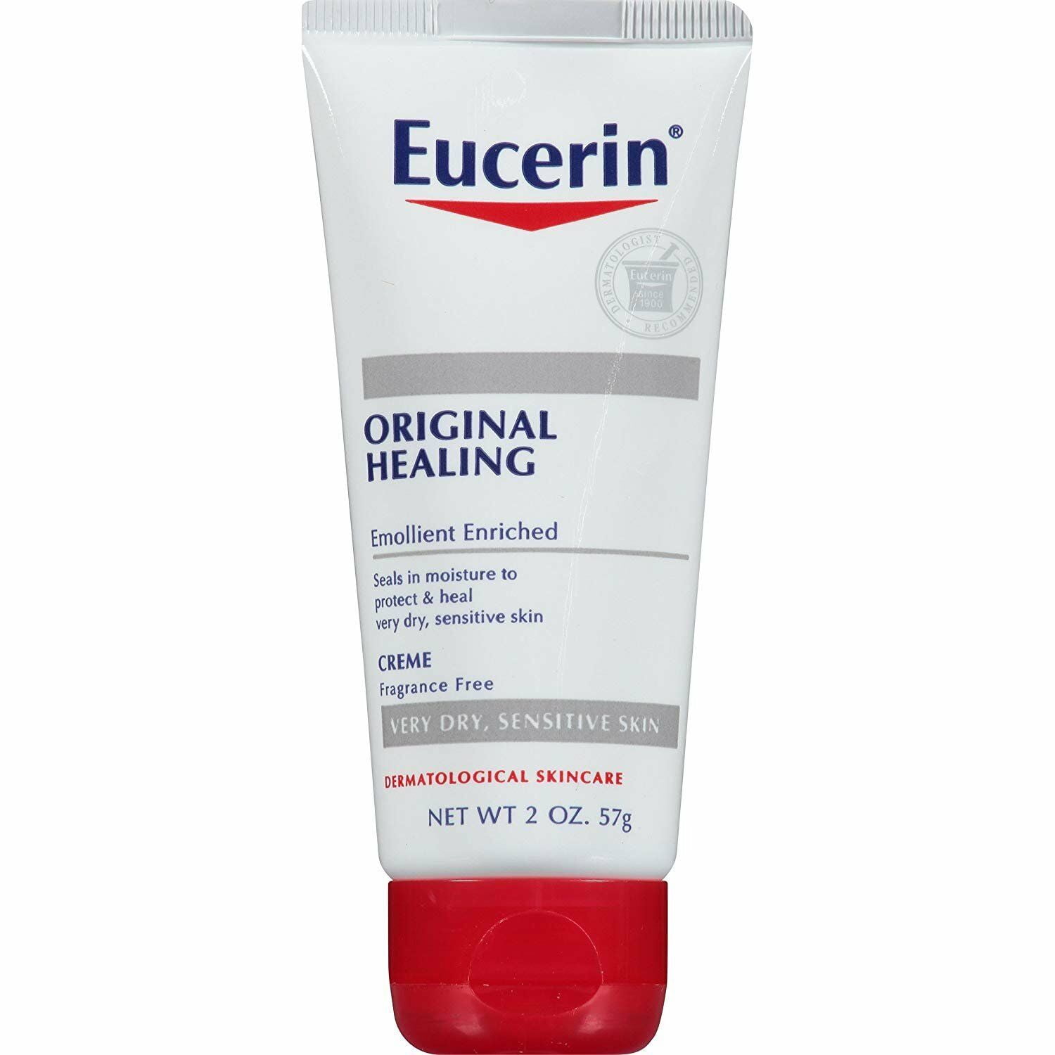 Eucerin Original Healing & Emollient Rich Creme Fragrance Free, 2oz, 6 ...