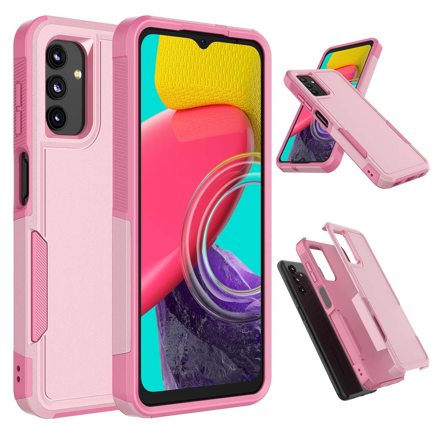 eBizWare Cell Phone Case For Samsung Galaxy A14 5G 6.6" , 2 in 1 Drop Resistant Heavy-Duty Tough ...