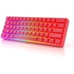 HK GAMING Wired GK61 61 Key LED Gaming Keyboard | RGB Backlit (White ...