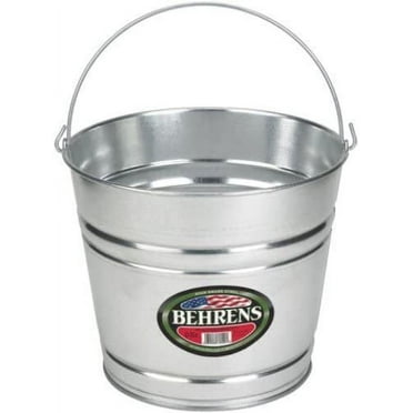 Behrens High Grade Steel 1210GS 10 Qt Silver Galvanized Steel Pail ...