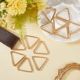 12Pcs Triangle Iron Linking Rings Light Gold 41.5x45x4mm Inner Diameter ...