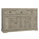 Homfa Sideboard Storage Cabinet with 3 Drawers & 3 Doors, 53.54'' Wide ...