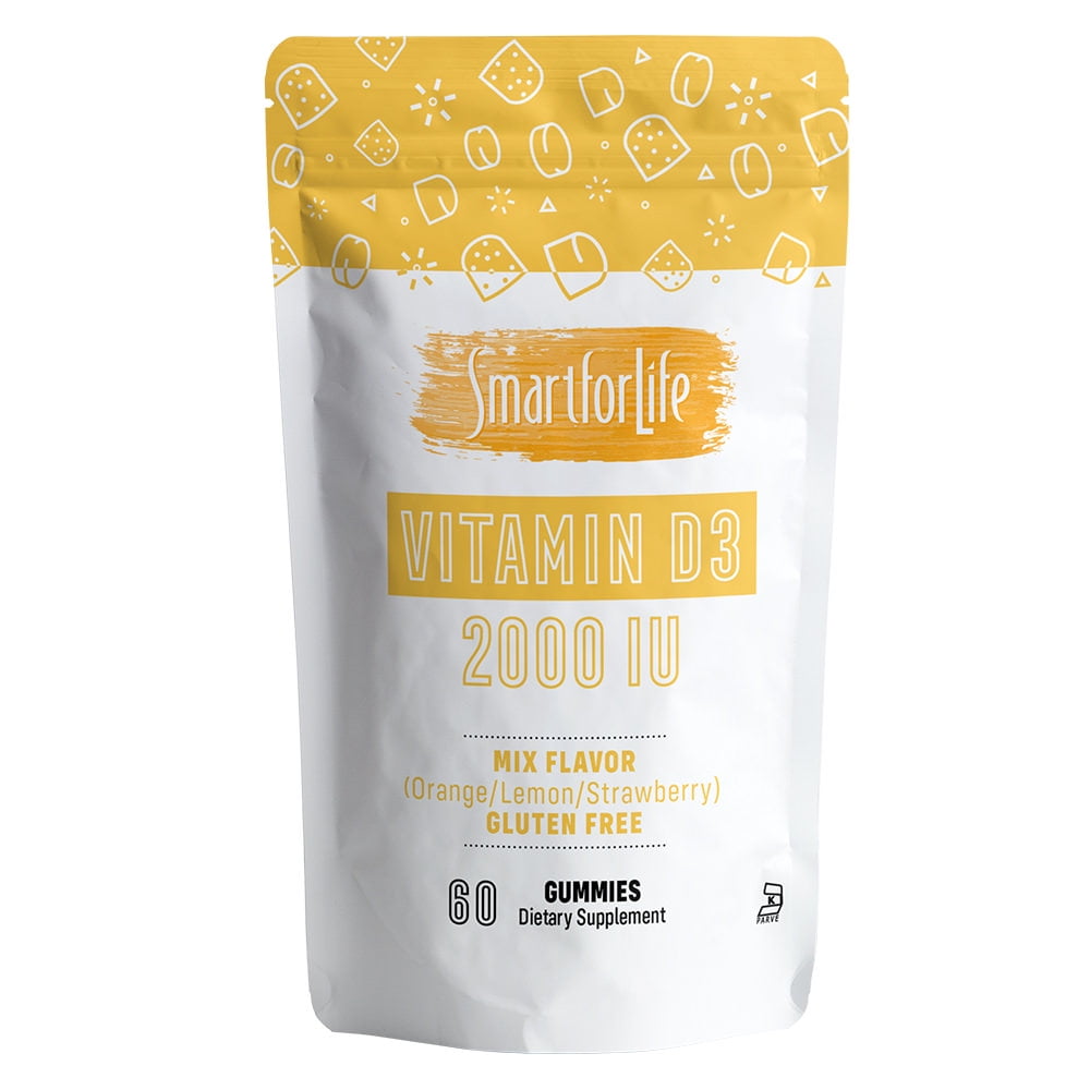 Smart for Life Vegetarian Vitamin D3 Gummies (60Ct Mixed Flavor ...