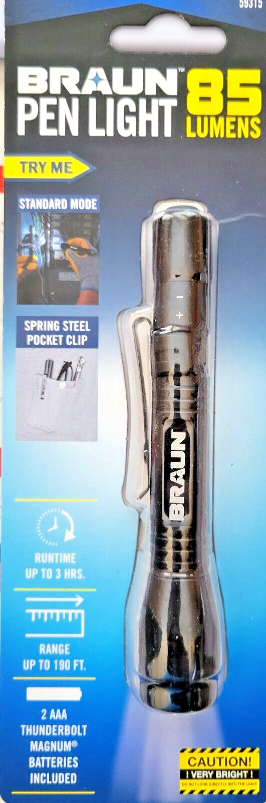 Braun LED Pocket Pan Flashlight 85Lumens 190 ft Range - Walmart.com