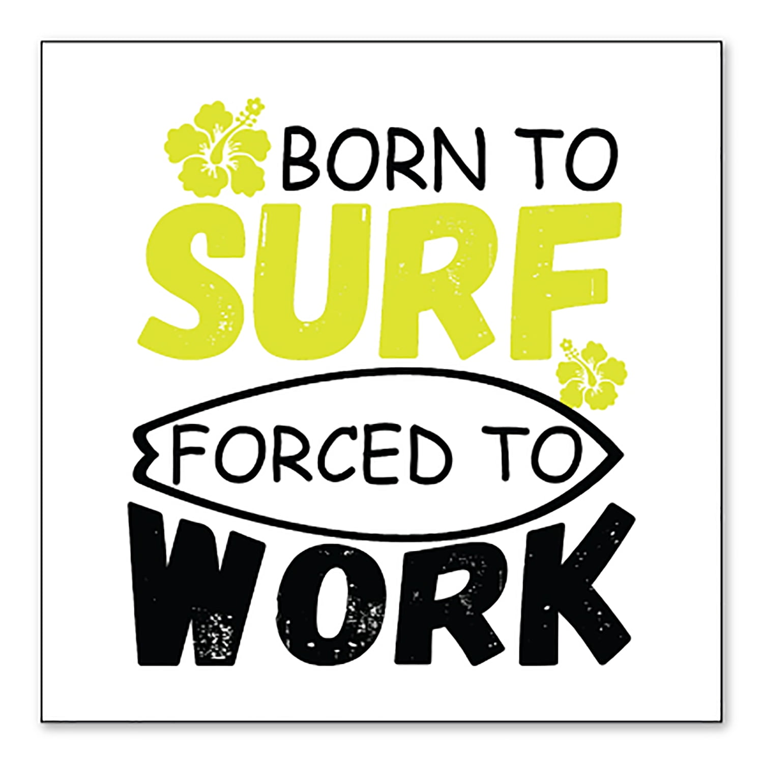 DistinctInk Custom Bumper Sticker - 8" x 8" Decorative Decal - White ...