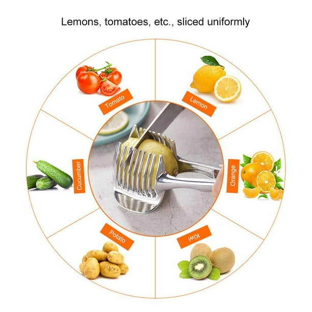 ruzhgo Handheld Lemon Tomato Circular Slicer Slice Fruit Vegetable ...