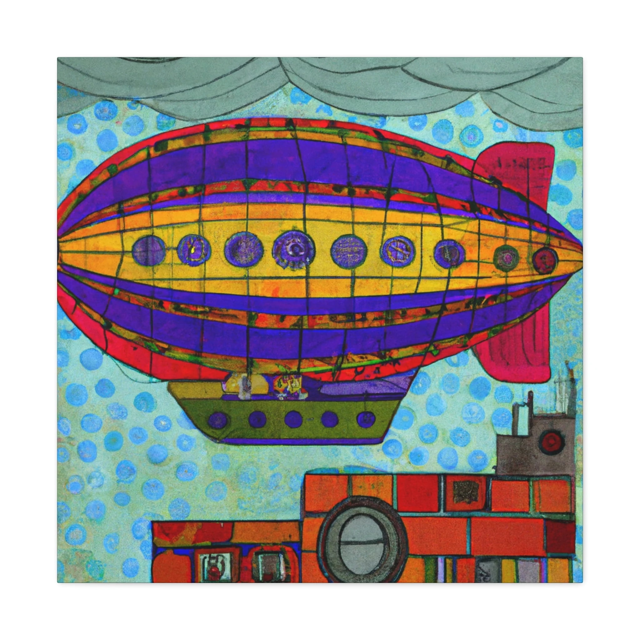 Blimp in the Sky - Canvas - Walmart.com