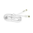 Flat Micro Usb Gold Plated Data Cable 3.9ft With Cable Tie In White ...