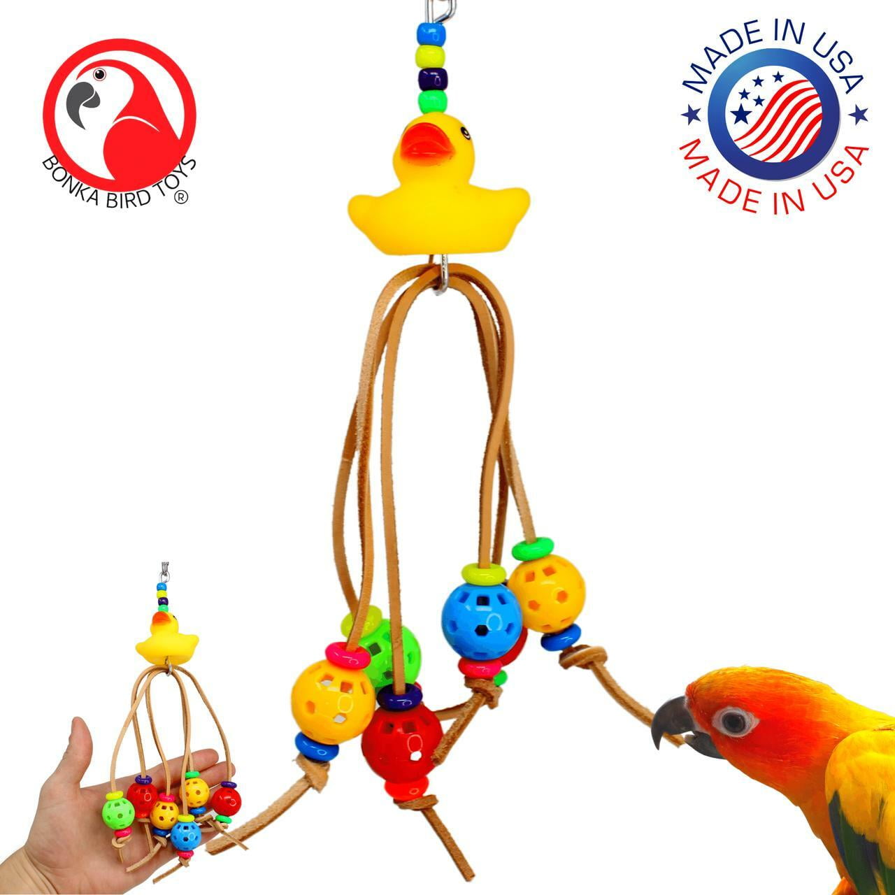 Bonka Bird Toys 2325 Ducky Spyder Small Medium Bird Toy - Walmart.com