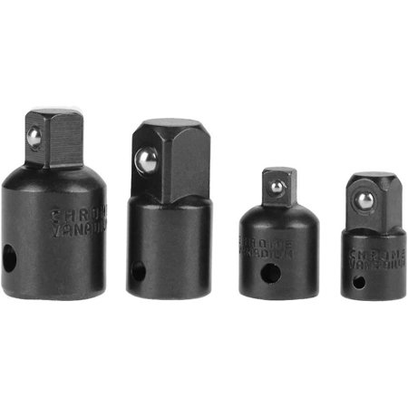 4pcs Chrome Vanadium Adapter Pans And Reducer Set - 1/4", 3/8", 1/2 ...
