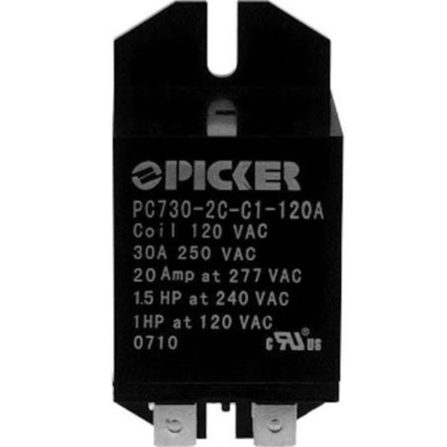 Picker Components PC730-2C-C1-120 120 VAC Coil 25 Amp DPDT 8 Terminals ...