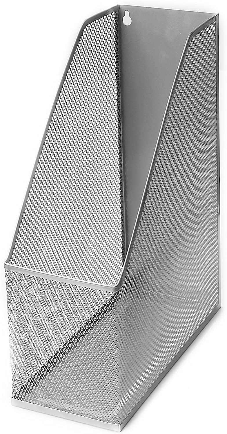 Mesh Steel Deluxe Magazine Rack, Extra Wide, Magazine File Holder ...
