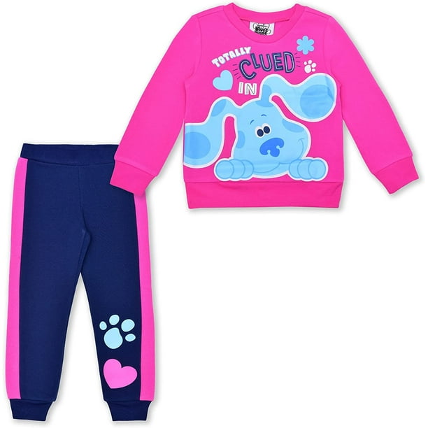 Blue's Clues Blue Girls 2 Piece Crewneck Character Long Sleeve and ...