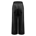 Womens Loose Wide Leg High Waisted Dress Pants Stretchy Button Down Long Trousers Pants Office