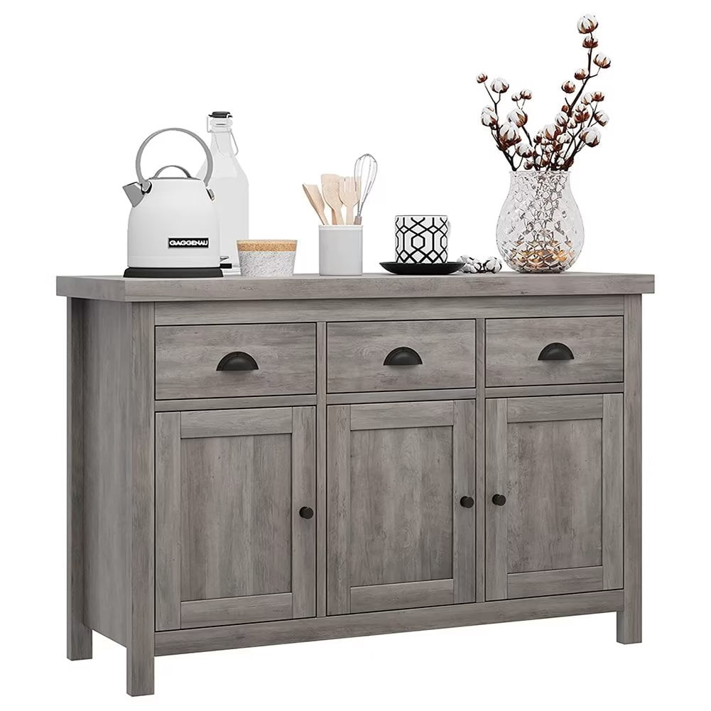 Shininglove Buffet Cabinet Grey Kitchen Buffet Storage Cabinet ...