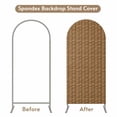 4FT Arch Backdrop Covers, Vintage Rattan Wedding Arch Cover Stretchy ...