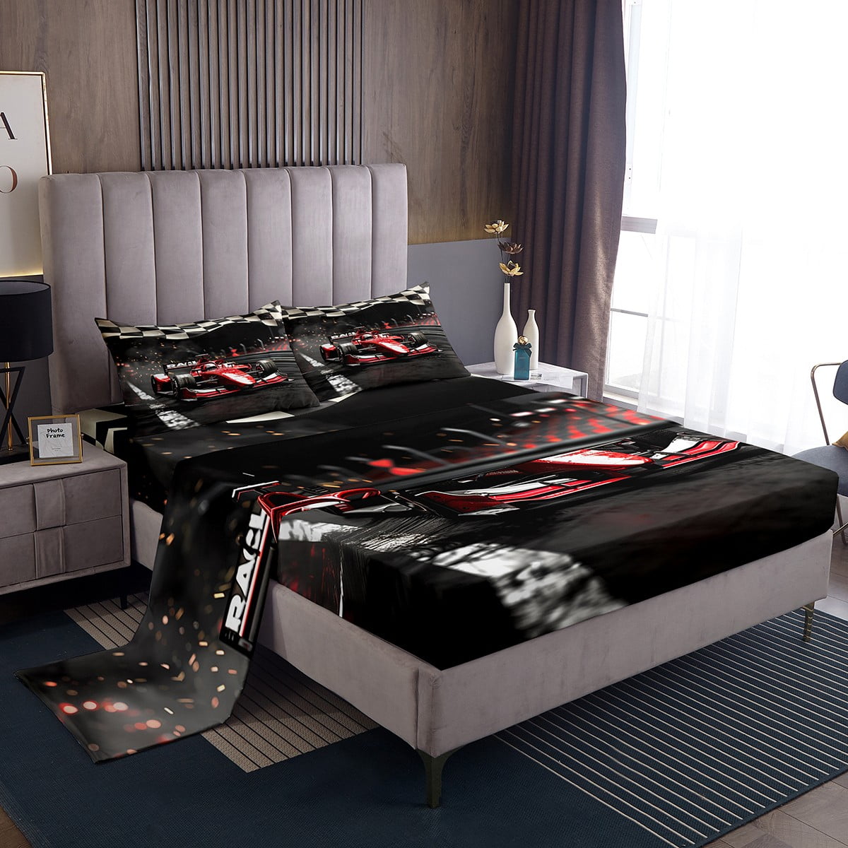 Click here for Yst Race Car Bedding Set Twin Size red Racing Car... prices