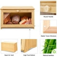HOMEKOKO Wood Bread Box for Kitchen Counter, Single Layer Bamboo Large ...
