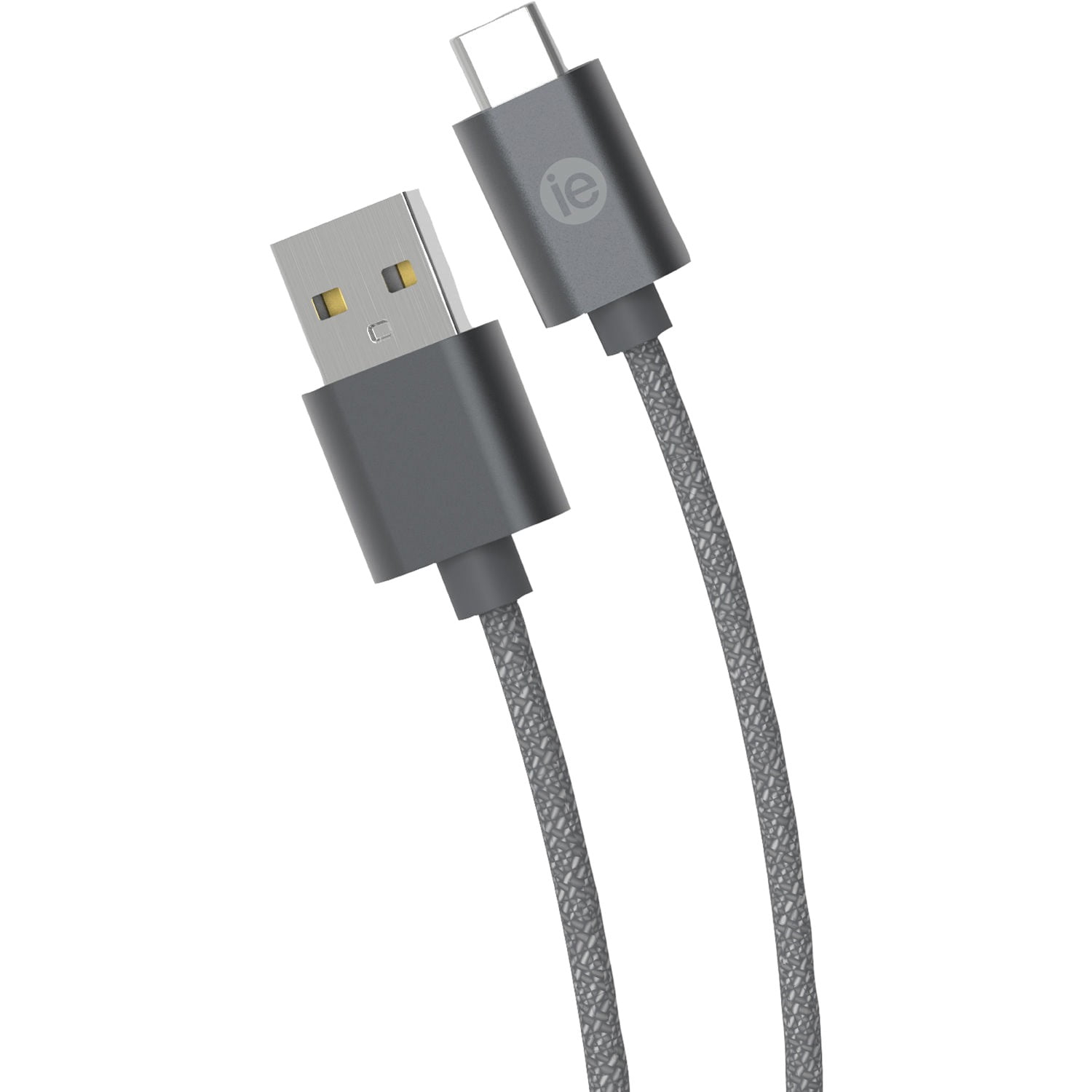 iEssentials IEN-BC10C-GRY Charge & Sync Braided USB-C to USB-A Cable ...