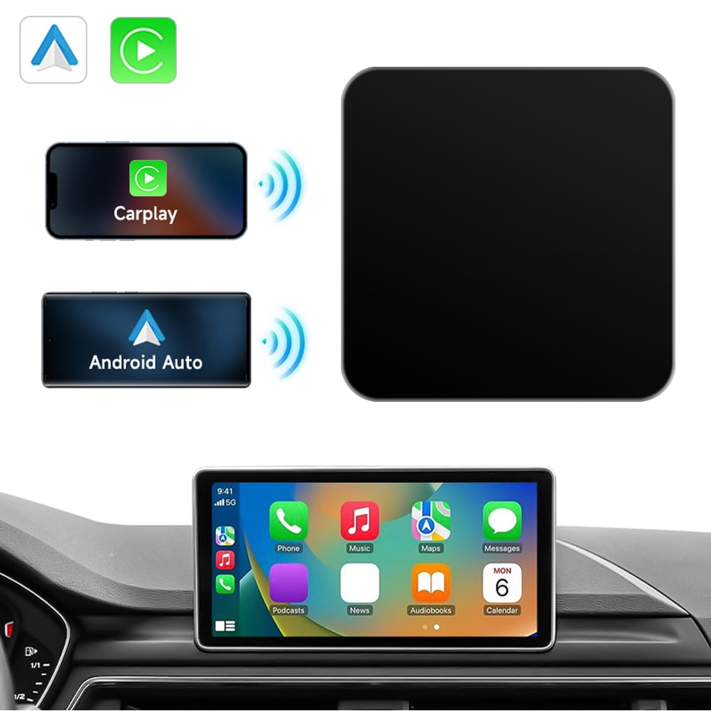 Box Wi Inalámbrico CarPlay Android Auto AI Smart BT MirrorLink Rojo ...