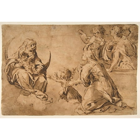 Madonna and Child with Saint John, Saint Anne, and Two Angels in ...