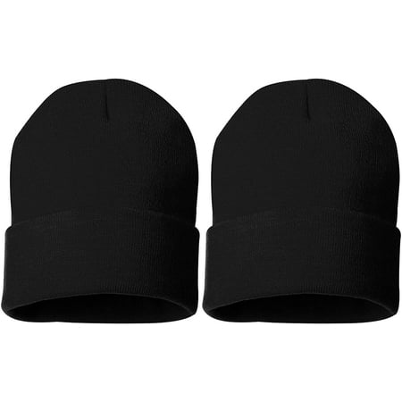 2 Pack Winter Beanie Hat nisex Knitted Toque for Men and Women - Walmart.ca