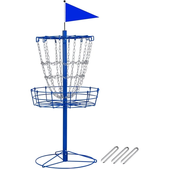 GoSports Portable Disc Golf Basket - 24 Chain Regulation Size for ...