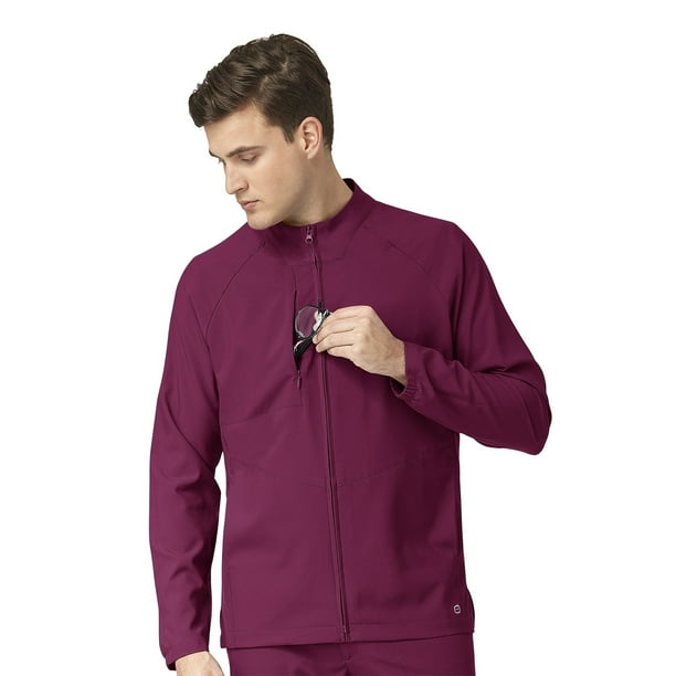 WonderWink W123 8355-Mens Zip Front Warm Up Scrub Jacket - Walmart.com