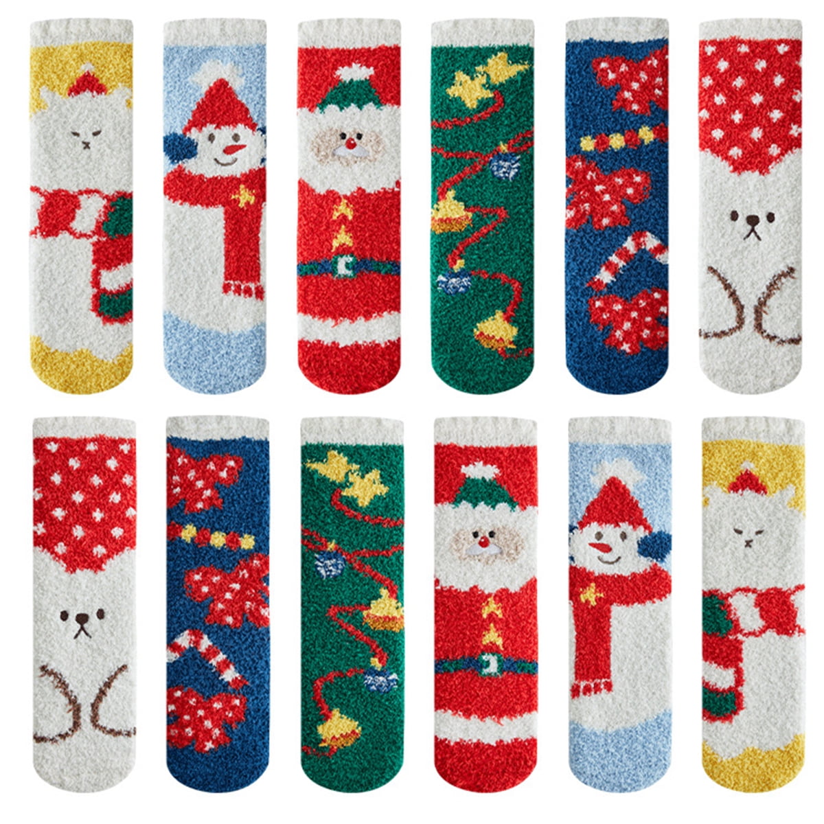 Christmas Holiday Socks Warm Winter Cozy Socks Fuzzy Socks - Walmart.com