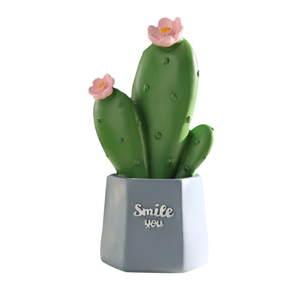 Gift Home Decorations Figurines Office Desk Resin Cactus Succulent ...