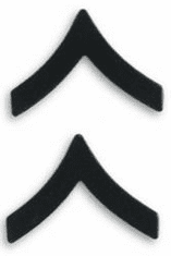 US Marine Corps Private First Class Chevron Black Metal Rank Insignia ...