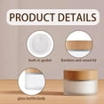 100ml Bamboo Lid Frosted Glass Bottle Cream Jars Empty Refillable ...
