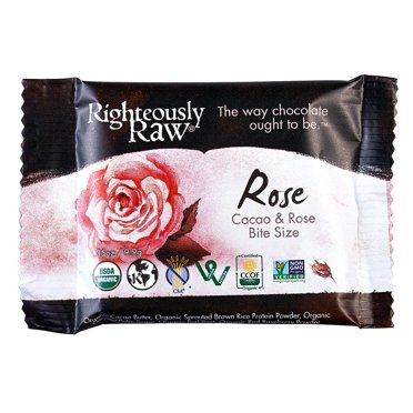 RIGHTEOUSLY RAW - Organic Dark Chocolate Brownie Mouthfuls - Walmart.com