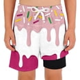 Boys Swim Trunks Boys Compression Liner Ice Print Swim Trunks Casual ...