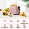 iSiLER 2 Slice Toaster Extra-Wide Slots Yellow Toaster with Defrost and ...